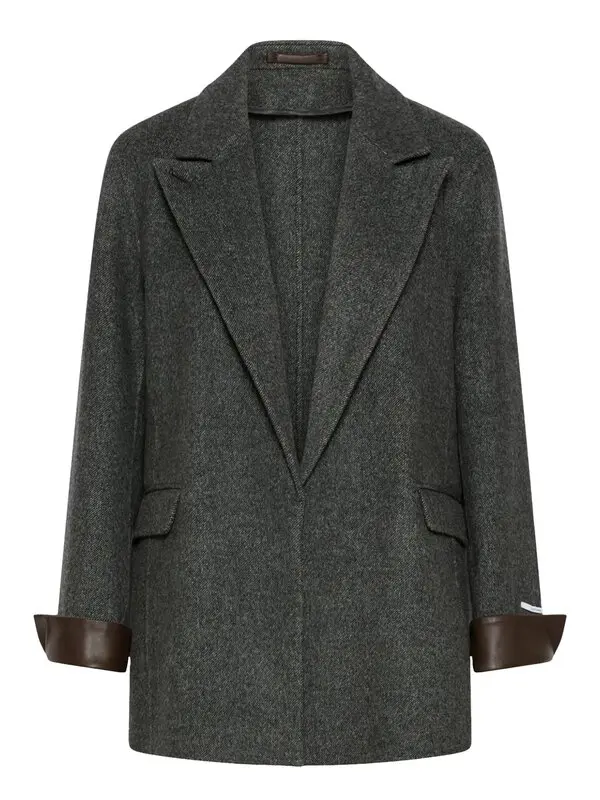 Marella Wool Single-breasted Blazer - Grey