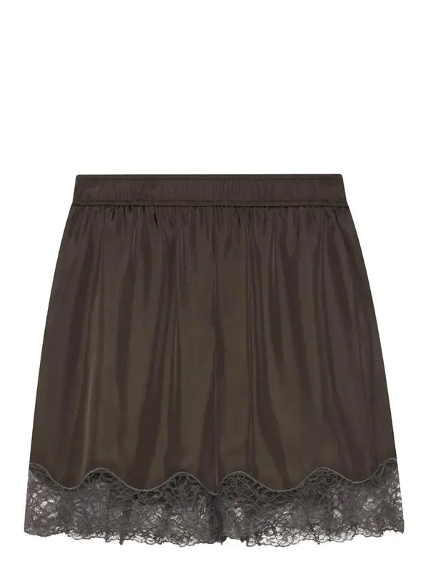 Marella Lace-trim Shorts - Grey