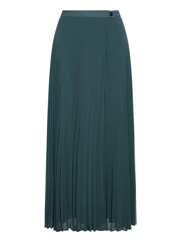 Marella Georgette Pleated Skirt - Navy