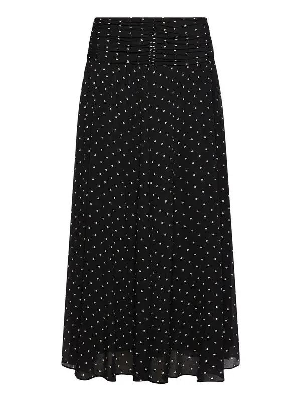 Marella Polka-dot Maxi Skirt - Black