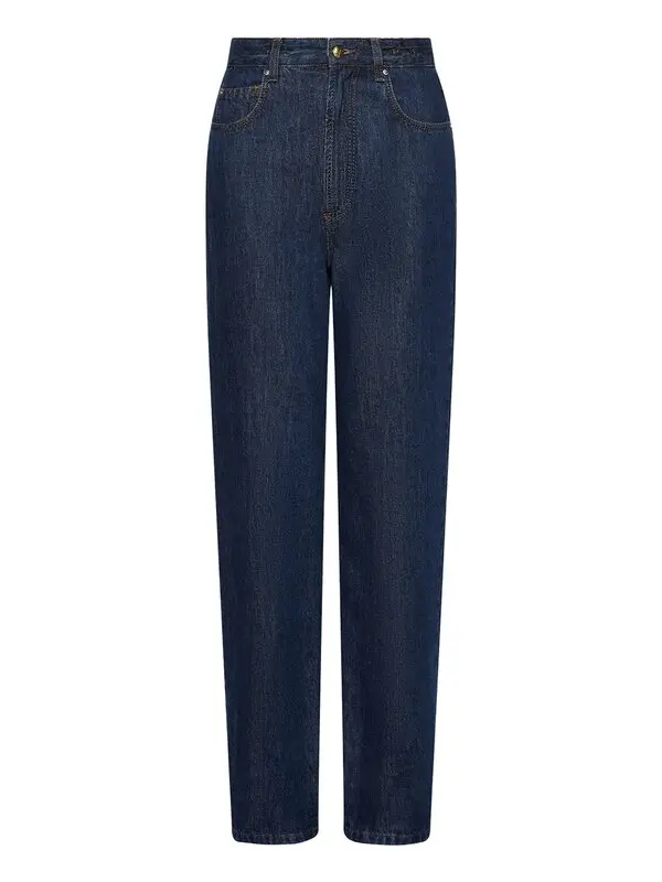 Marella High-rise Straightjeans - Navy