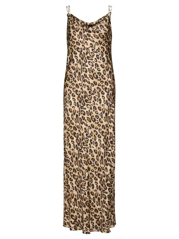 Marella Leopard-print Sleeveless Maxi Dress - Beige