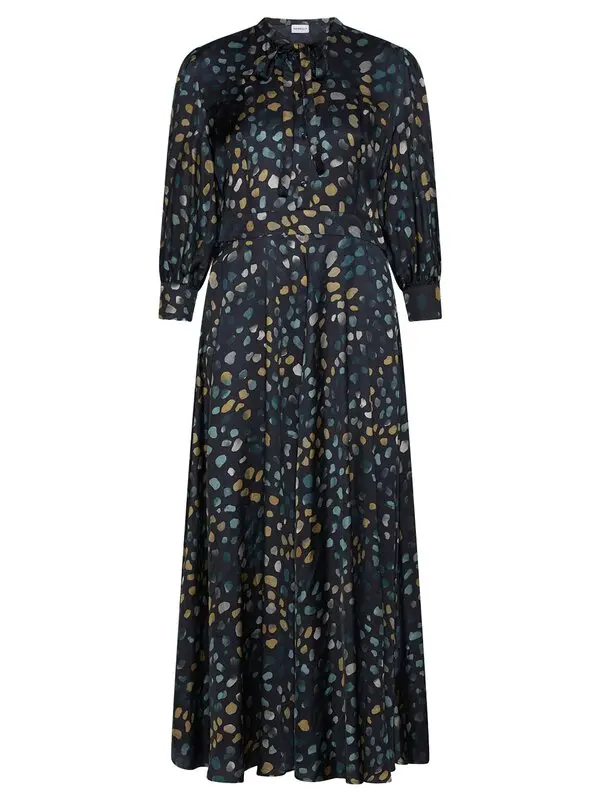 Marella Ribbon-detail Midi Shirt Dress - Navy