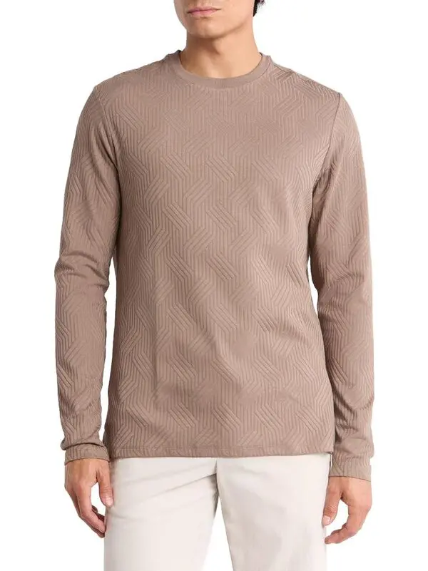 Robert Barakett Anderson Long Sleeve Geometric T-shirt - Sequoia