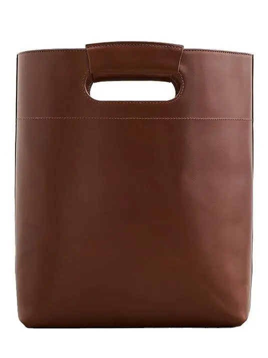 TWP Leather Bucket Bag - Cognac