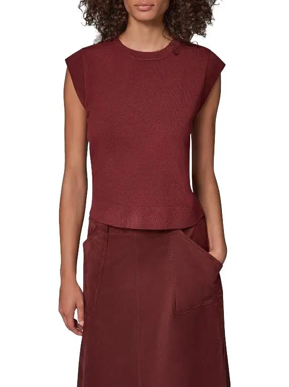 Donna Karan New York Extended Shoulder Sweater - Bk Cherry