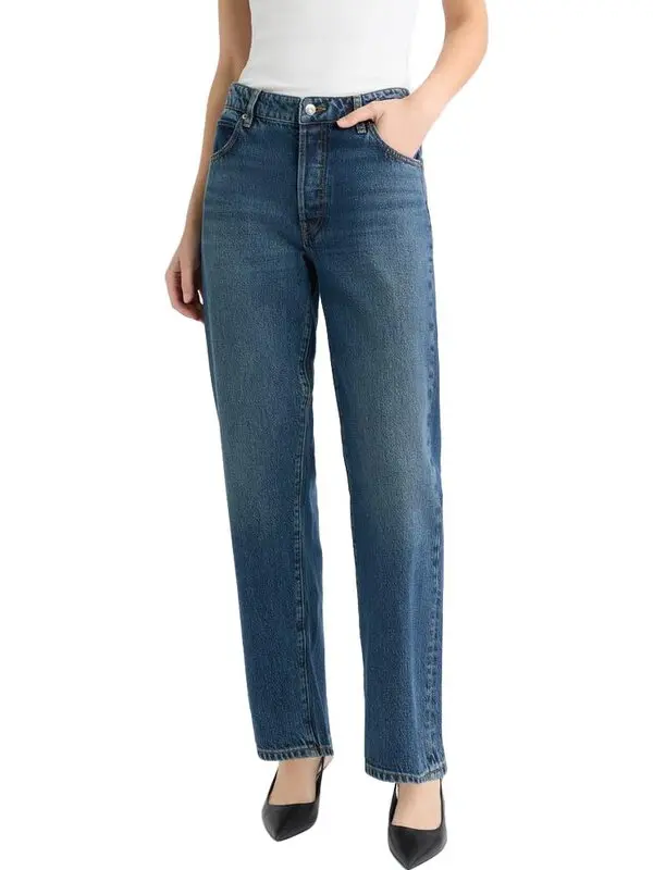 FRAME The Essential Straight Leg Jeans - Bot
