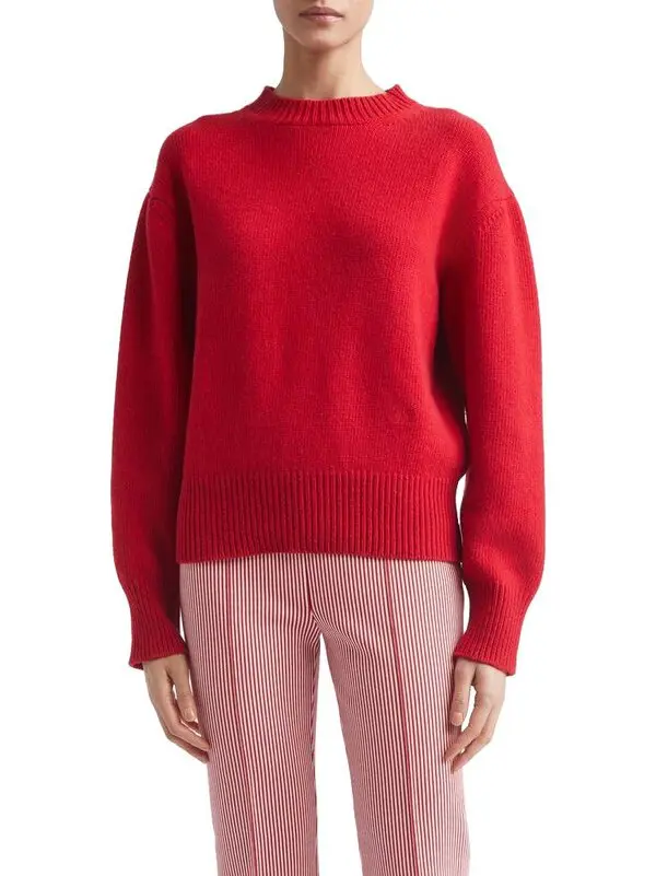 HIGH SPORT Haley Cotton And Cashmere Sweater - Red