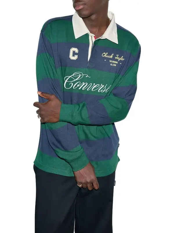 CONVERSE Varsity Rugby Polo - Creeping Forest Multi