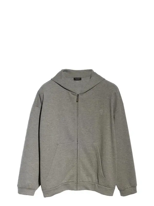 Gucci Cotton Cashmere Jersey Zip Jacket - Grey