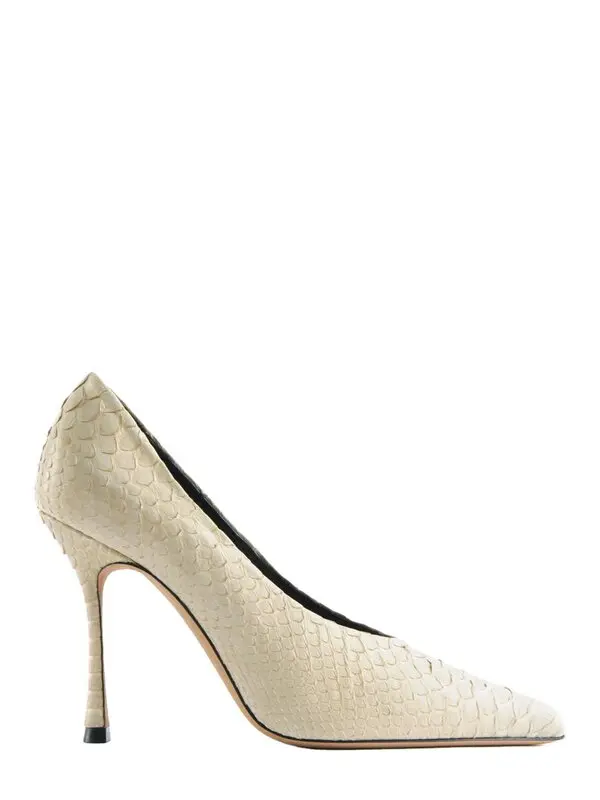 JUDE Kiss Pump Python Leather - Beige