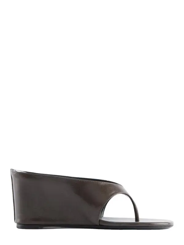 JUDE Yaga Wedge Sandal Mocha Leather - Brown