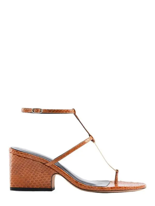 JUDE Solo Sandal Python Leather - Tan