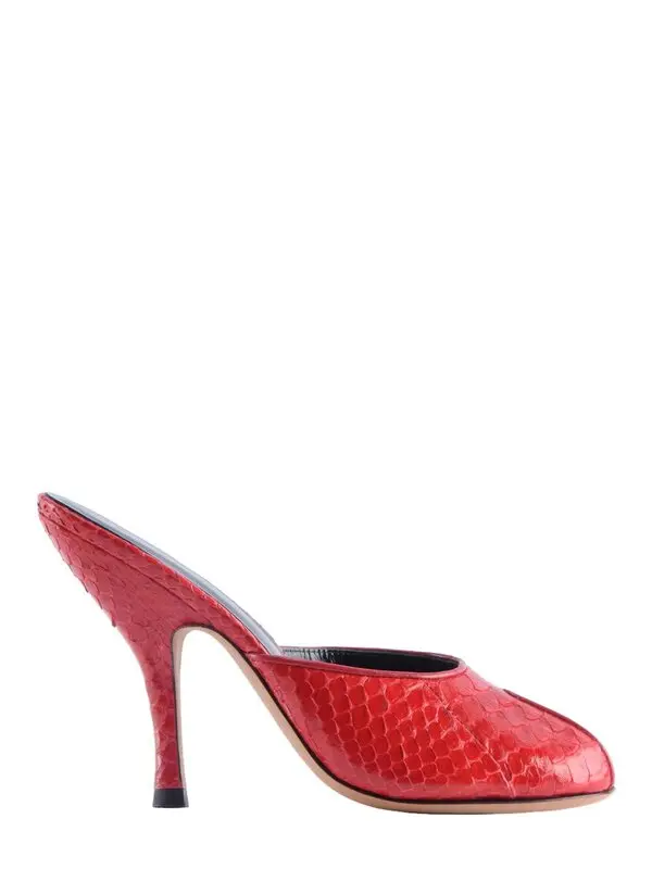 JUDE Date Mule Python Leather - Red