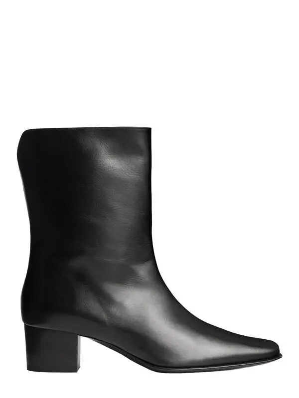 JUDE Pace Ankle Boot In Leather - Black