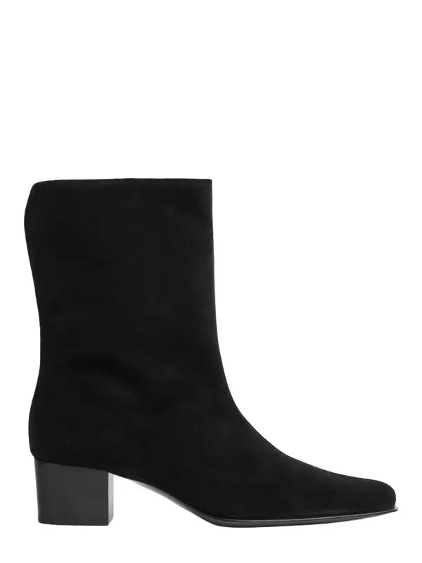 JUDE Pace Ankle Boot In Suede Leather - Black