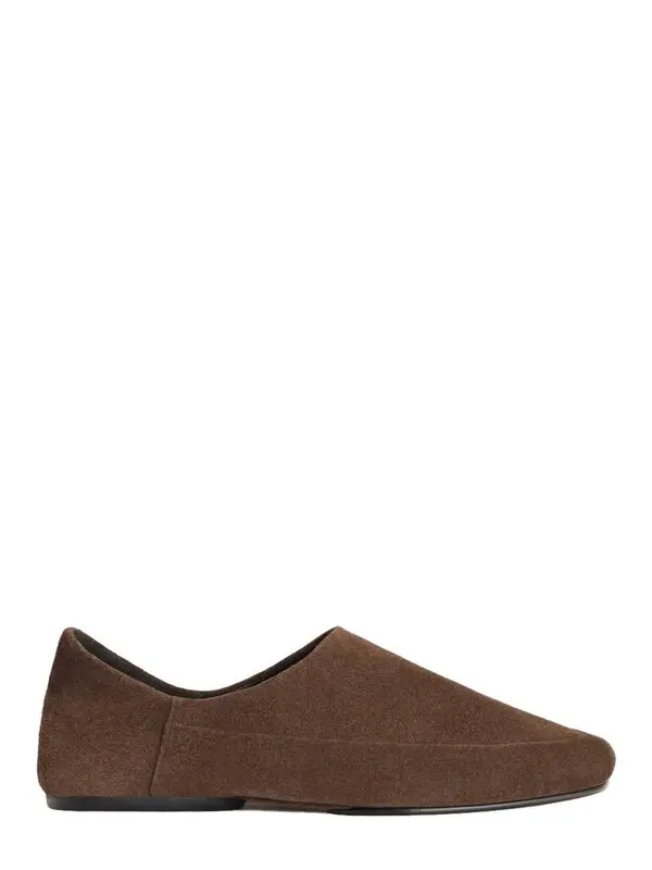 JUDE Floor Slipper In Mocha Suede Leather - Brown