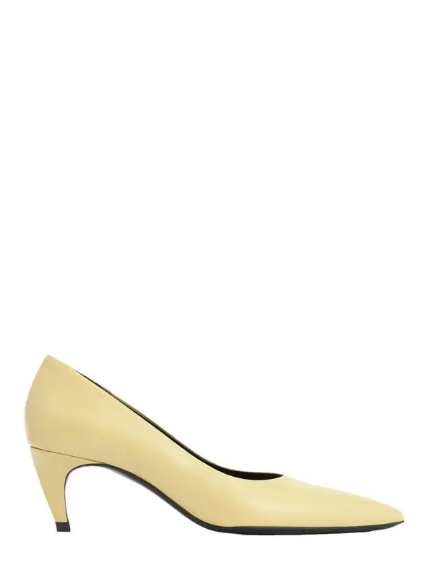 JUDE Blade Pump In Brushed Leather - Beige