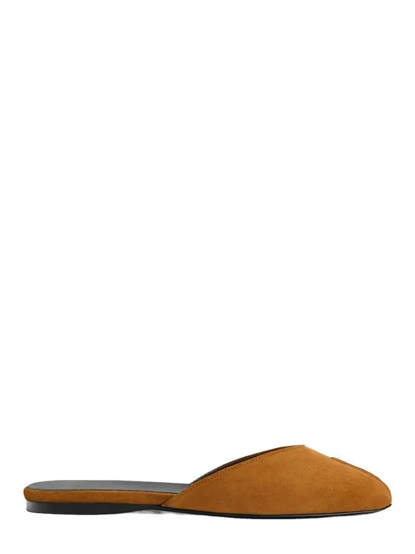 JUDE Date Flat In Suede Leather - Tan