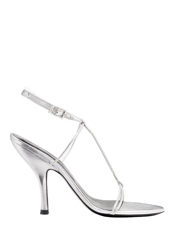 JUDE Mixer Sandal In Metallic Leather - Silver