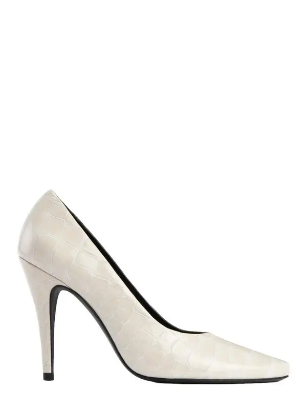 JUDE Jerry Pump Croc Embossed Patent Leather - Cream