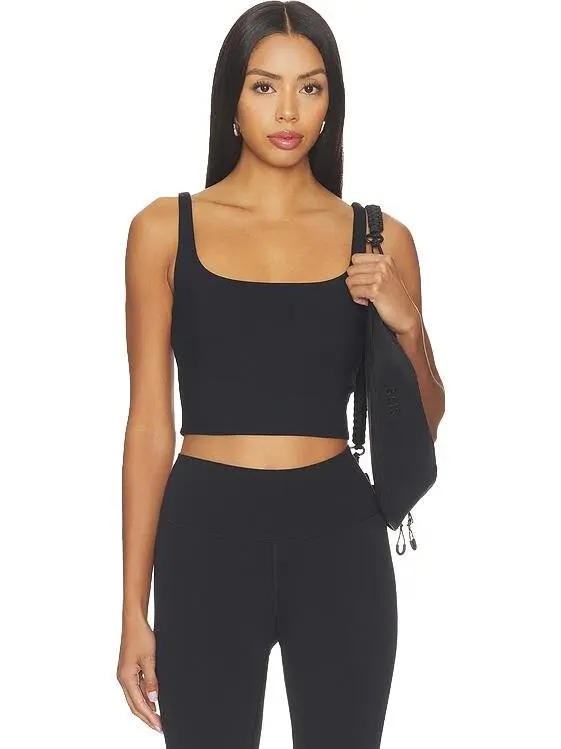 Susana Monaco Crop Tank Top - Black