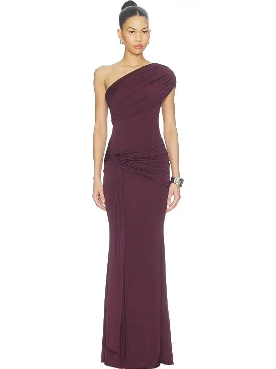 Nbd Rani Gown In Purple - Plum