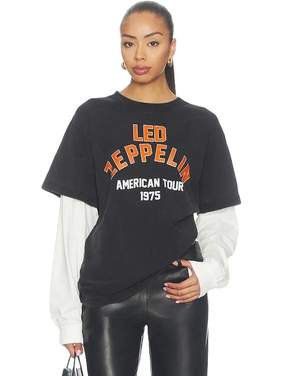 PHILCOS Led Zeppelin American Tour Layered Tee - Black