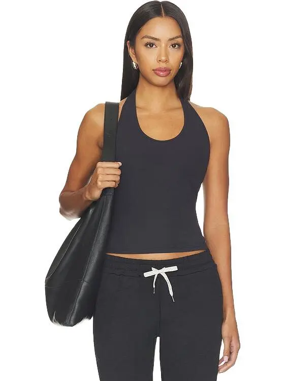 Vuori Pose Halter Top - Black