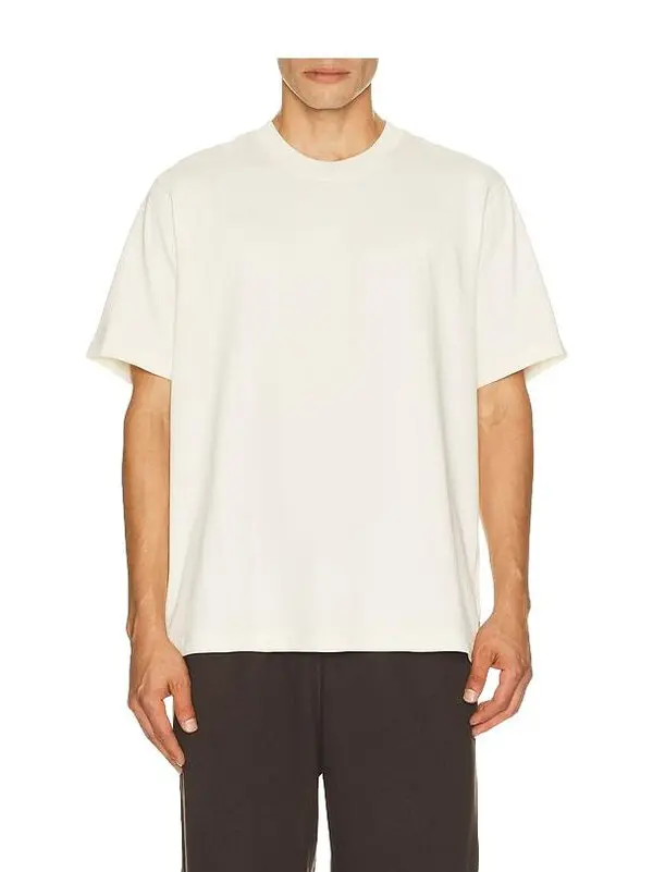 Reigning Champ Midweight Jersey Og T-shirt In White - Arctic Wolf
