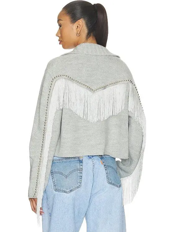 UNDERSTATED LEATHER Cropped Rodeo Robe In Grey - Silver