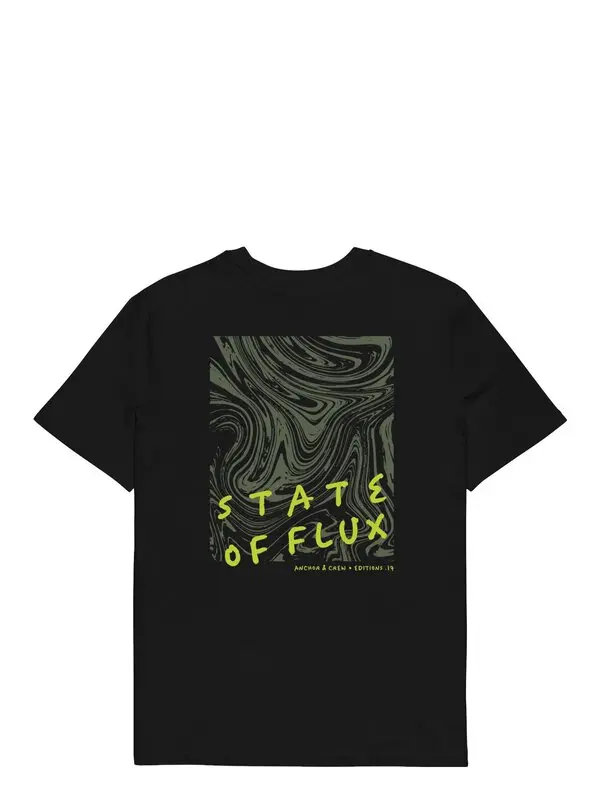 ANCHOR & CREW Seventeen State Of Flux Editions Organic Cotton T-shirt - Black