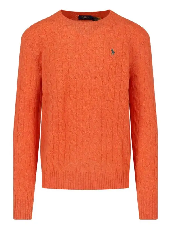 Polo Ralph Lauren Cable-knit Logo Sweater - Orange