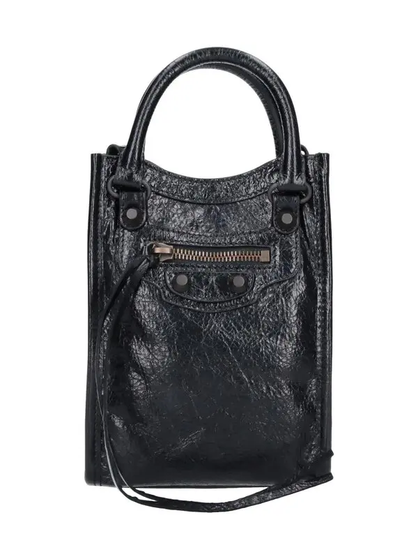 Balenciaga Phone Pouch Tote "le City - Black