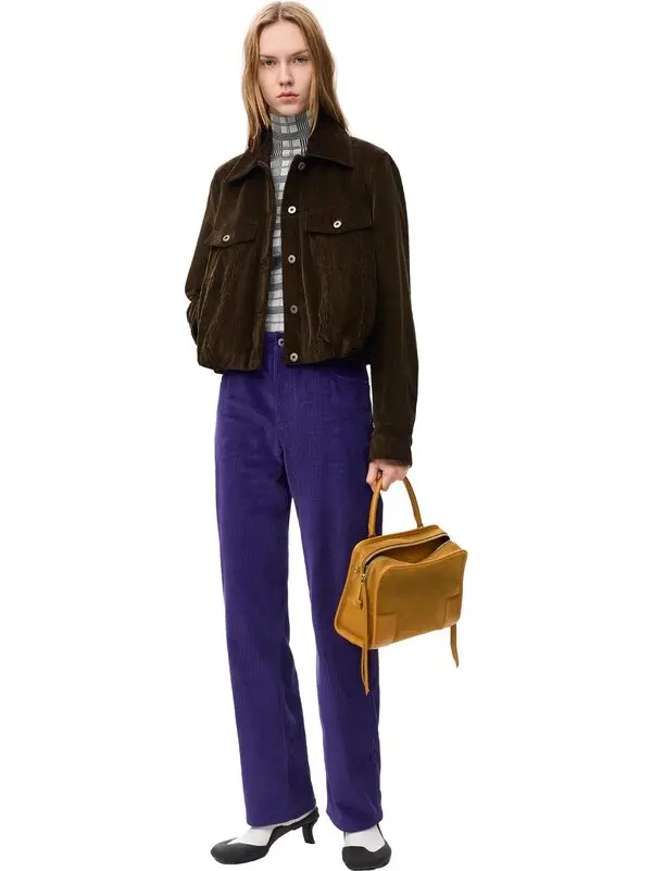 Loewe Jacket In Cotton Corduroy - Brown