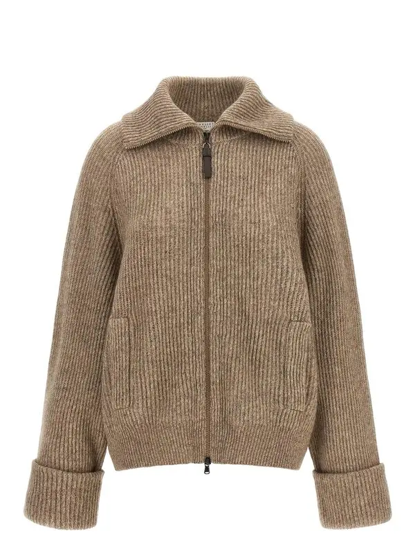 Brunello Cucinelli Sparkling' Cardigan - Beige