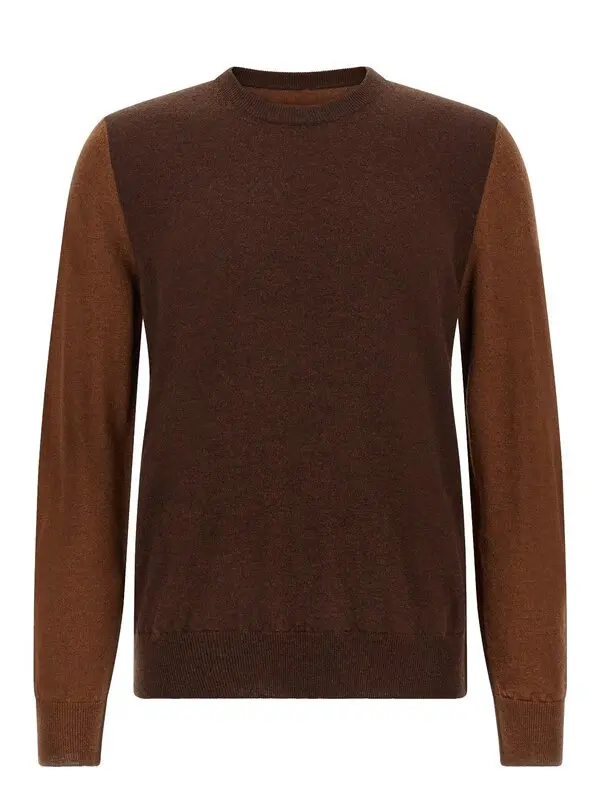 MAISON MARGIELA Two-tone Wool Sweater - Brown