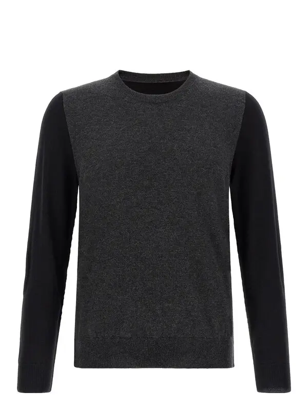 MAISON MARGIELA Two-tone Wool Sweater - Gray