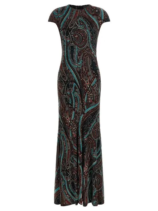 Etro Devoré Velvet Dress - Multi