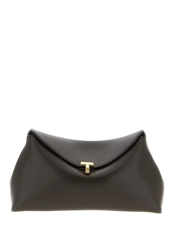 TOTEME T-lock' Clutch - Brown
