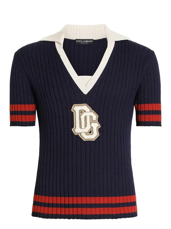 Dolce & Gabbana Ribbed Wool Pullover - Multicolor