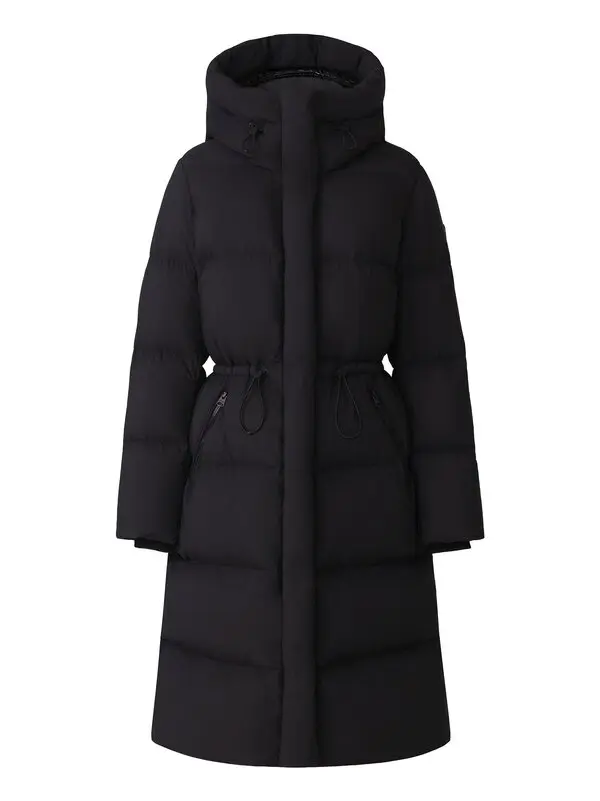 Mackage Ishani-sc Soft Crinkle Long Jacket - Black