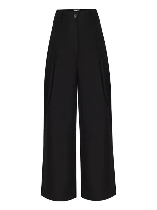 IN.K II High Waist Pleated Trousers - Black