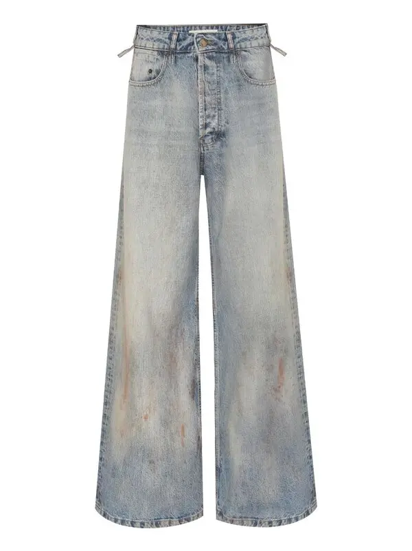 IN.K II Authentic Washed Wide-leg Jeans - Blue