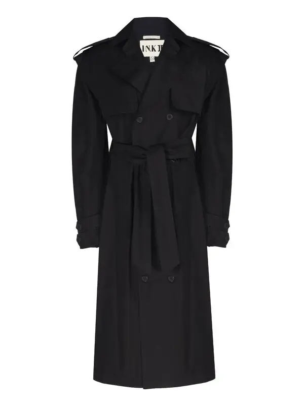 IN.K II Convertible Relaxed Fit Trenchcoat - Black