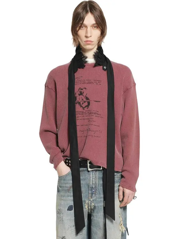 ANN DEMEULEMEESTER Emil Dear Diary Long Sleeve T-shirt - Red