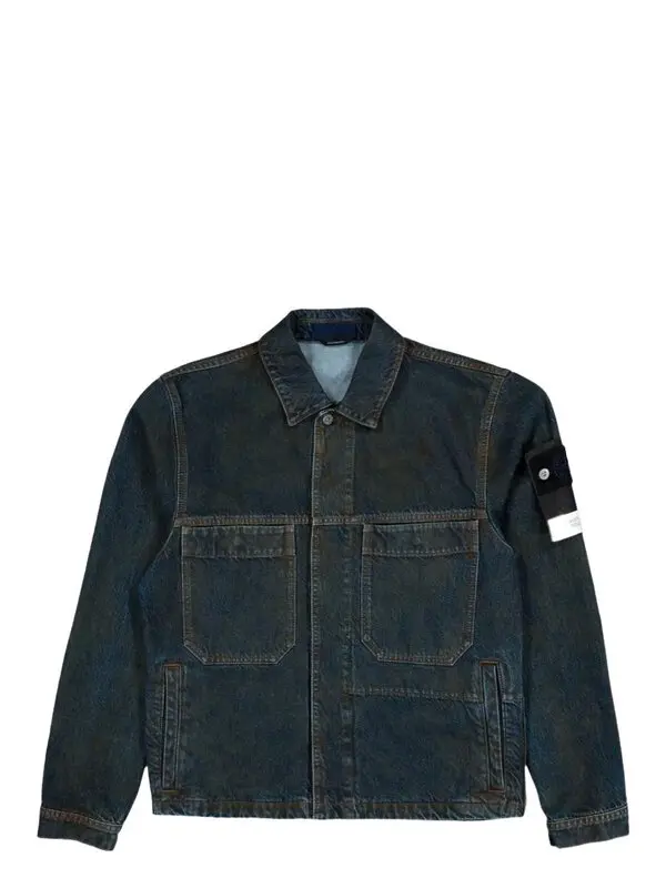 Stone Island Logo Patch Denim Jacket - No