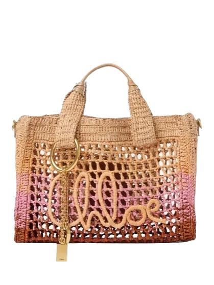 Chloé Small Summer Banana Logo-patch Tote Bag - Bleached Brown
