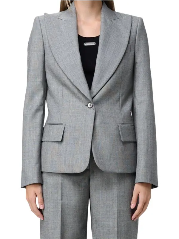 Alexander McQueen Long-sleeve Suit Jacket - Gray