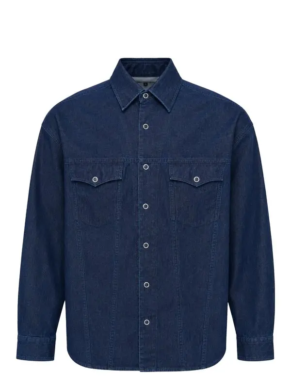 Comme Des Garçons Long-sleeved Beef Coat - Navy